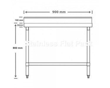 FED Economy Stainless Bench 900 W x 600 D with 100mm Splashback for ...